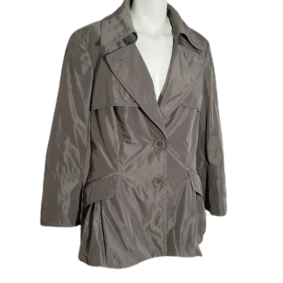 Insight | Jackets & Coats | Vtg Insight Pewter Shimmery Trench Style ...